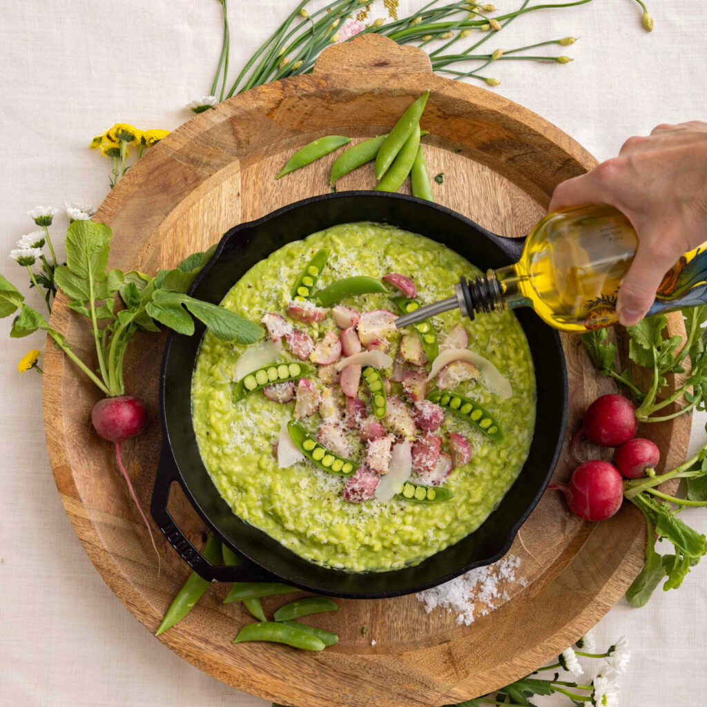 RECIPE: Sweet Pea Risotto with Honey Butter Roasted Radishes - Edible ...